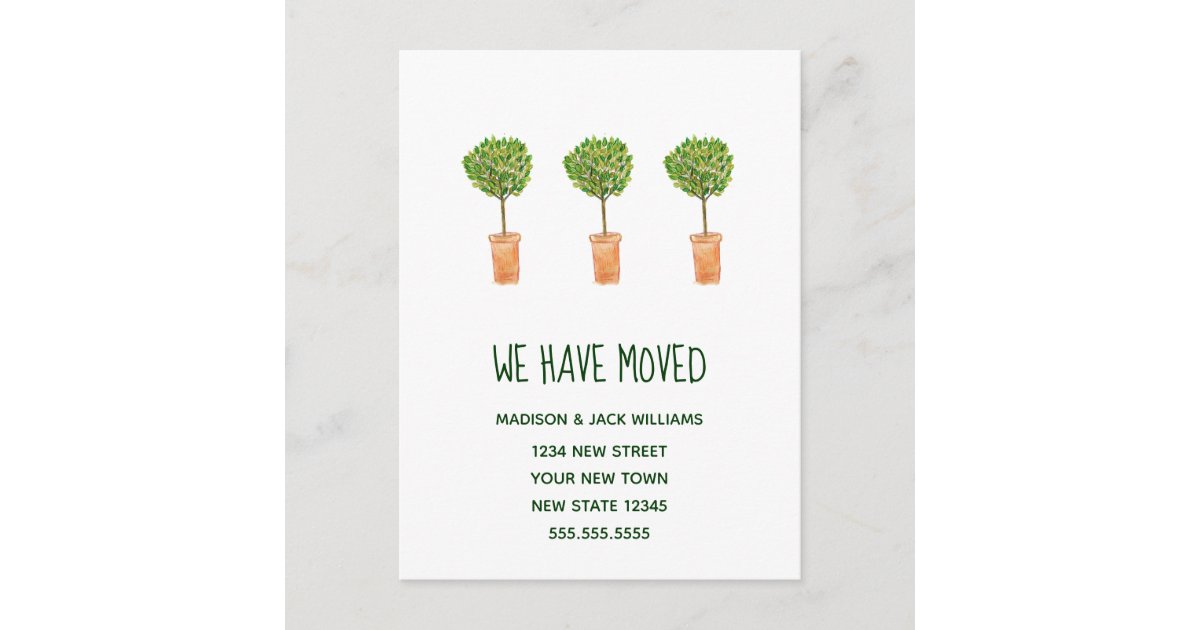 New Address Change of Address |Moving Announcement Postcard | Zazzle