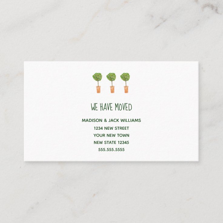 New Address Change of Address |Moving Insert card | Zazzle