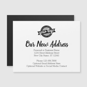 New Address Change with Business Logo | Zazzle