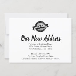 New Address Change with Business Logo Announcement | Zazzle