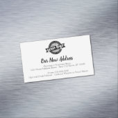 New Address Change with Business Logo Business Card Magnet | Zazzle