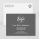 New Address Change with Business Logo Gray Announcement Postcard | Zazzle