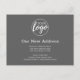 New Address Change with Business Logo Gray Announcement Postcard | Zazzle
