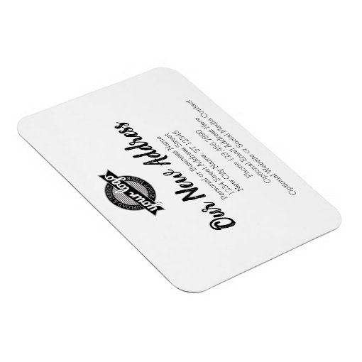 New Address Change with Business Logo Magnet | Zazzle