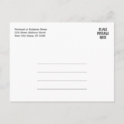 New Address Change with Business Logo White Announcement Postcard | Zazzle
