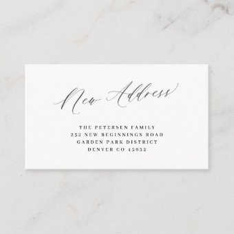 New address elegant typography simple insert | Zazzle