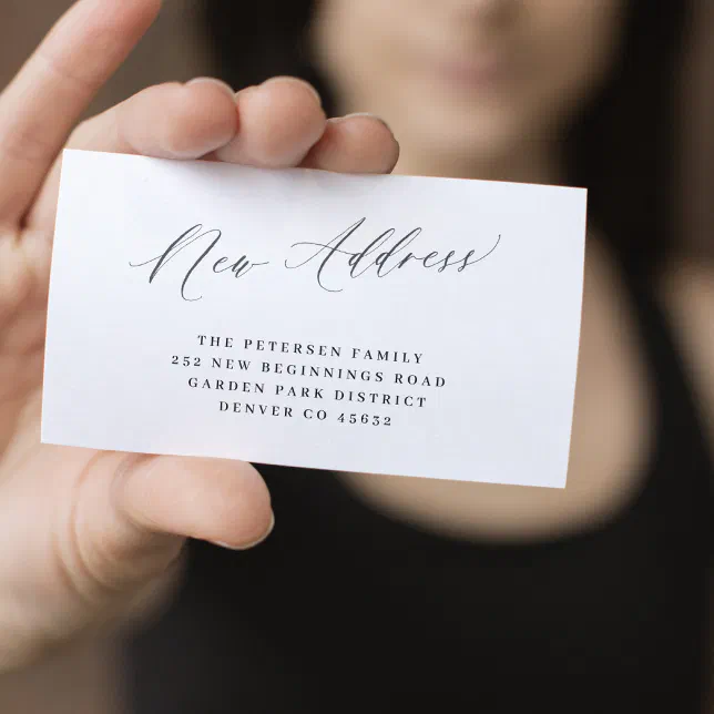 New address elegant typography simple insert | Zazzle