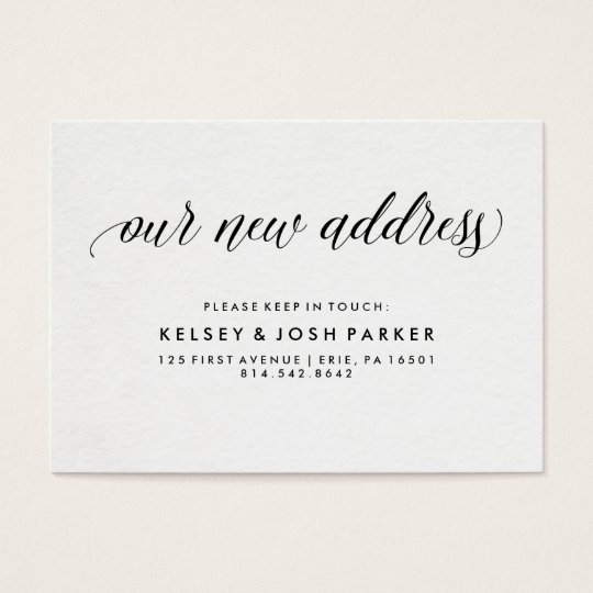 New Address Insert | Modern Elegant Typography | Zazzle.com