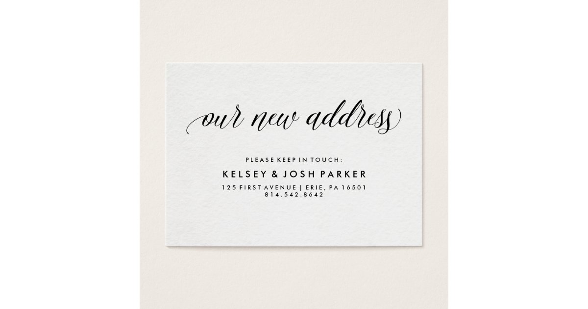 New Address Insert | Modern Elegant Typography | Zazzle.com