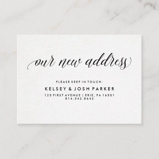New Address Insert | Modern Elegant Typography | Zazzle