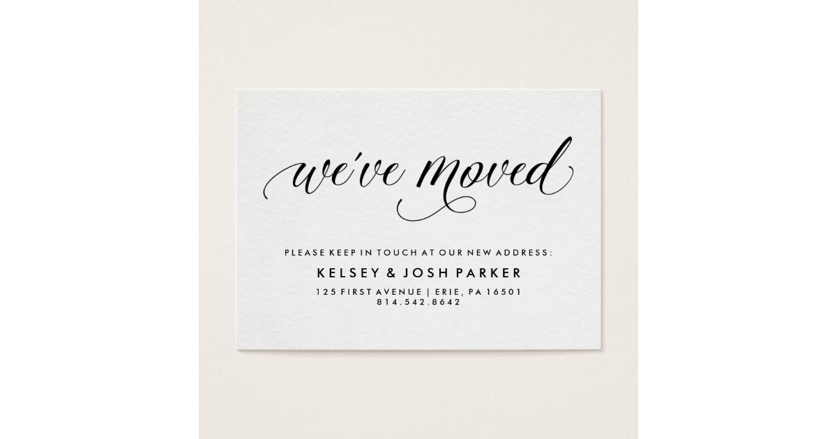 New Address Insert | Modern Elegant Typography | Zazzle