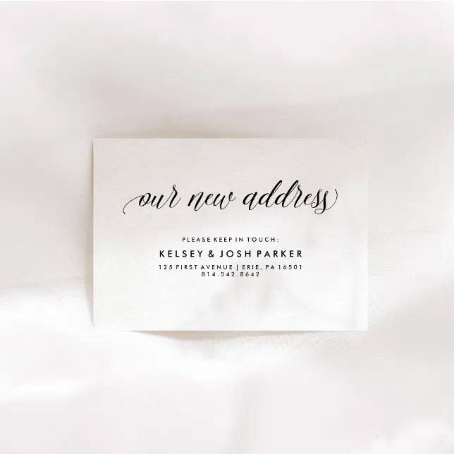 New Address Insert | Modern Elegant Typography | Zazzle