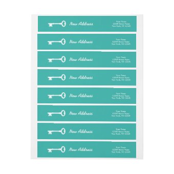 New address key wraparound return address labels | Zazzle