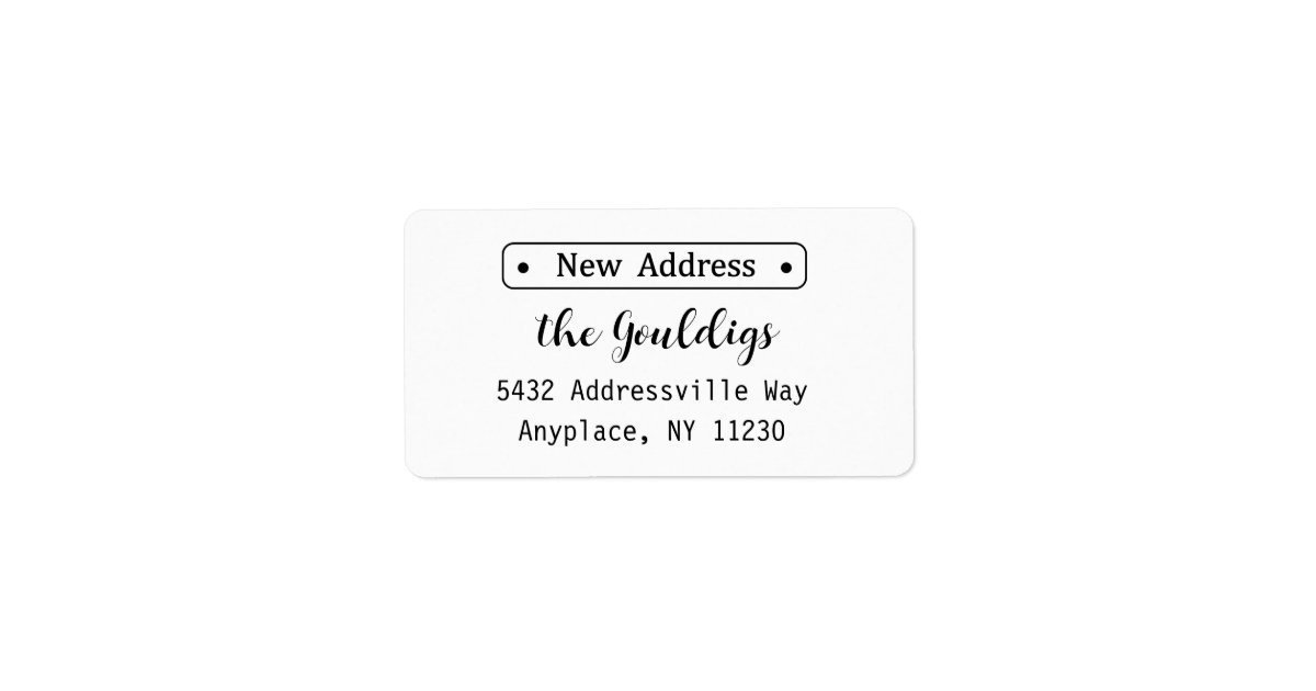 New Address Labels, New House Stickers | Zazzle