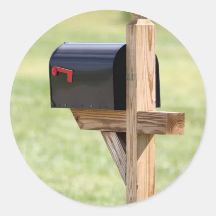 New Address Mailbox Classic Round Sticker | Zazzle