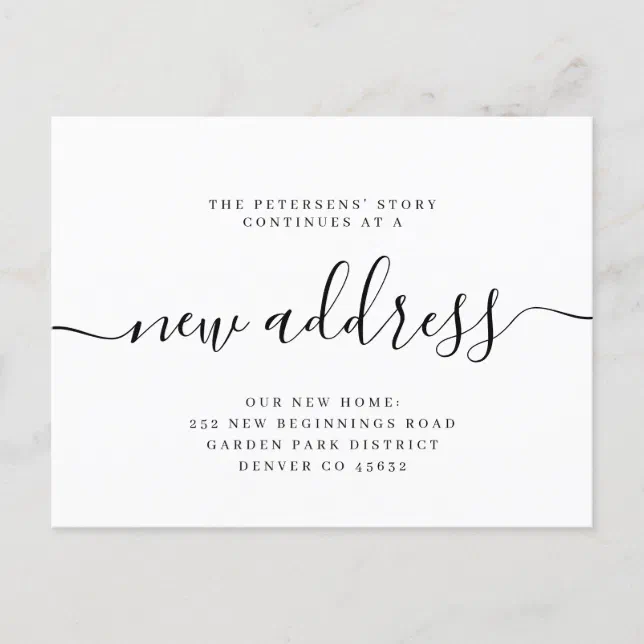 New address modern we have moved moving announcement postcard | Zazzle