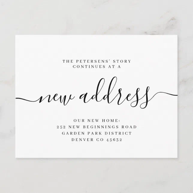 New address modern we have moved moving announcement postcard | Zazzle