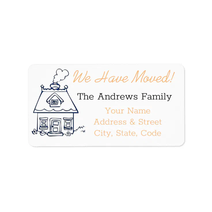 New Address Moving Announcement Stickers | Zazzle