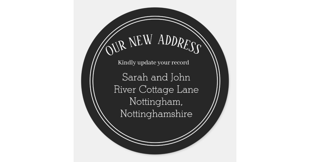 New Address Moving Announcement Stickers | Zazzle