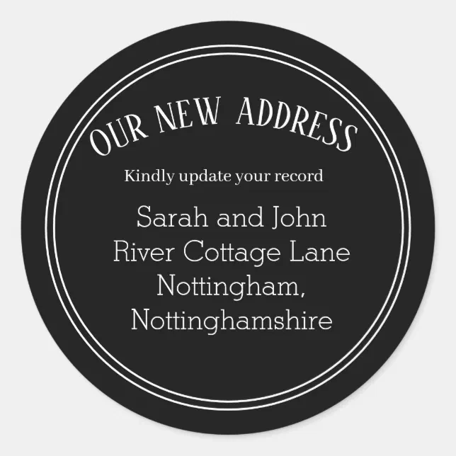 New Address Moving Announcement Stickers | Zazzle