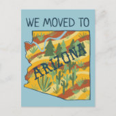NEW ADDRESS Moving Arizona State Illustrated Map Postcard | Zazzle