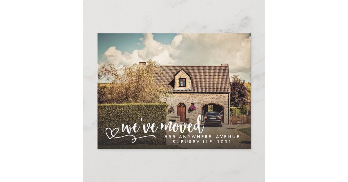 New Address Moving House Home Photo Postcard | Zazzle