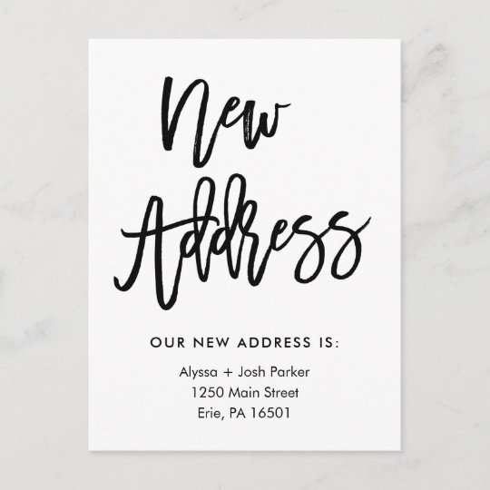 New Address | Simple Modern Typography Announcement Postcard | Zazzle.com