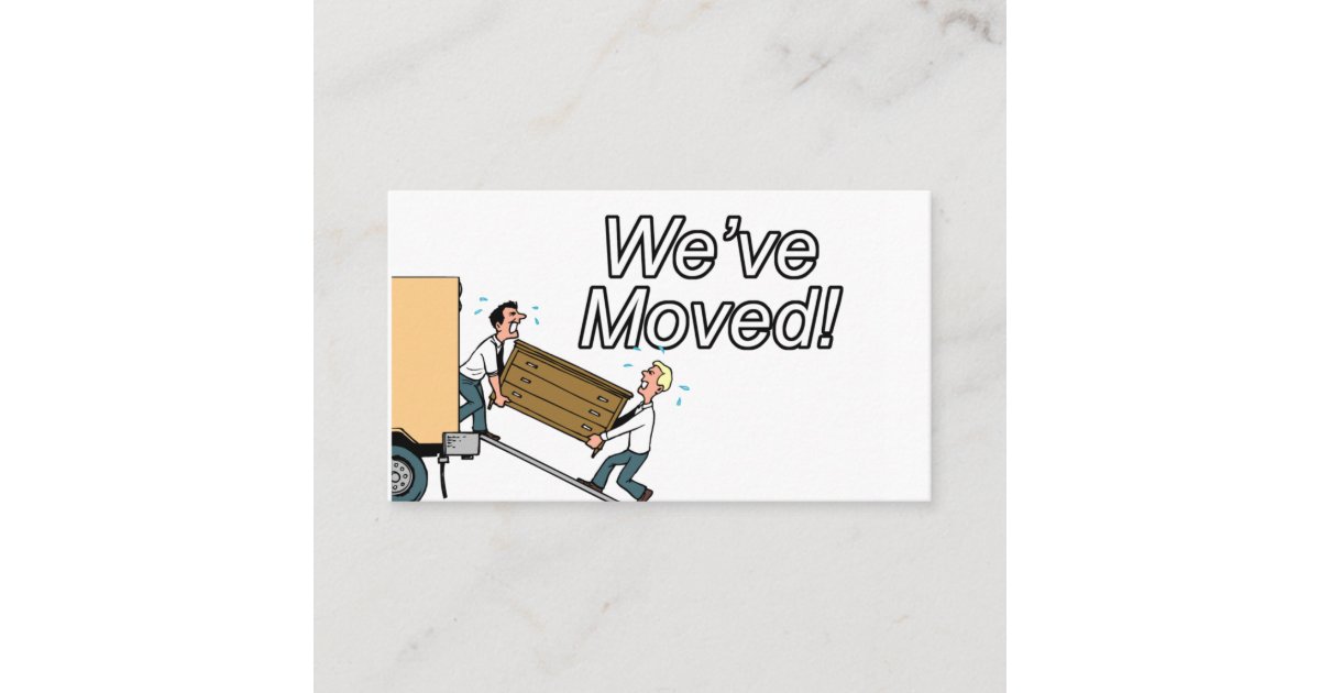 New Address We've Moved Custom Office Business Card | Zazzle