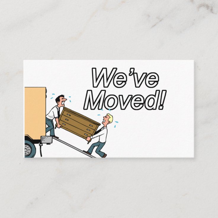 New Address We've Moved Custom Office Business Card | Zazzle