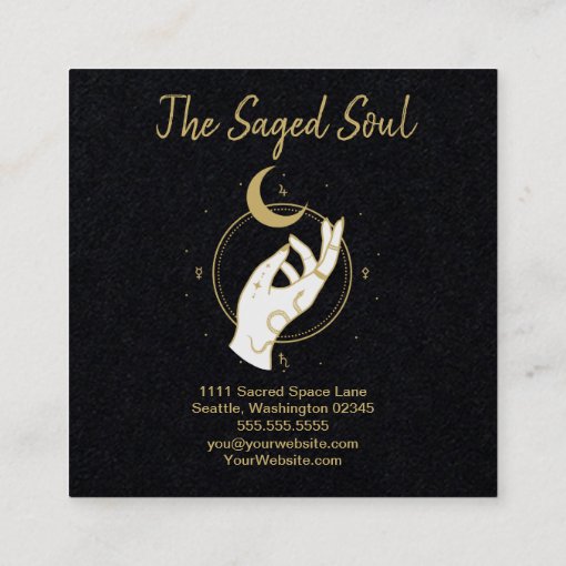 New Age Occult Shop Square Business Card | Zazzle