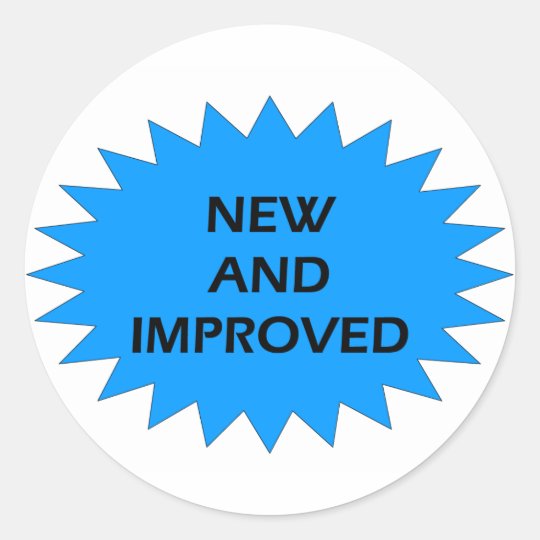 NEW AND IMPROVED Blue Star Classic Round Sticker | Zazzle.com