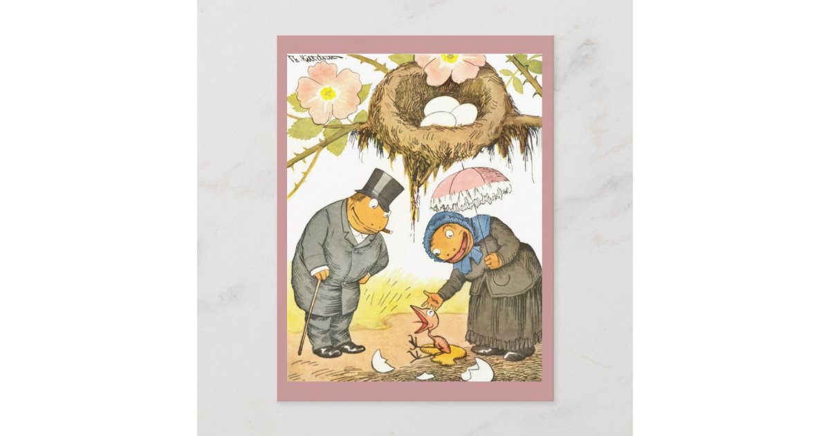 New Baby Bird Announcement Postcard | Zazzle