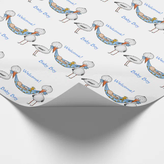 New Baby Boy - Baby Shower Gift Wrapping Paper | Zazzle