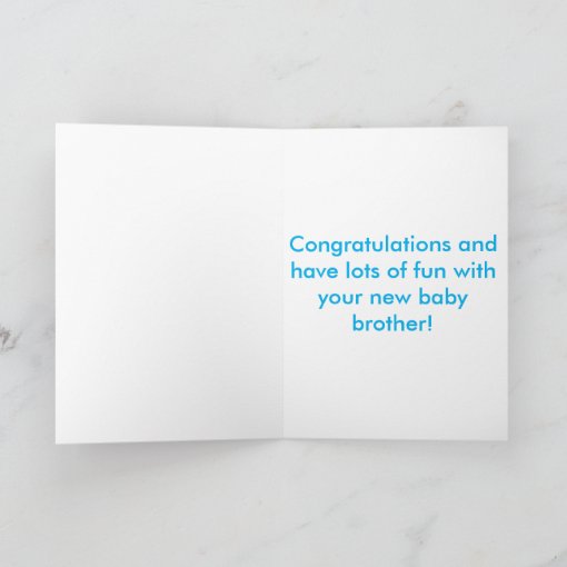 New baby brother card | Zazzle