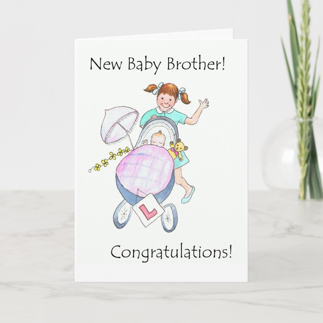 New Baby Brother Congratulations Card | Zazzle