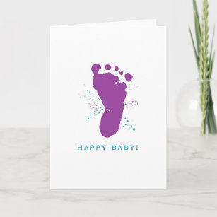 Baby Footprint Cards | Zazzle