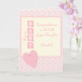 New Baby Girl congratulations pink Card | Zazzle