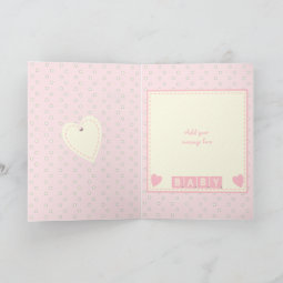 New Baby Girl congratulations pink Card | Zazzle