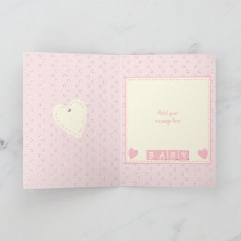 New Baby Girl congratulations pink Card | Zazzle