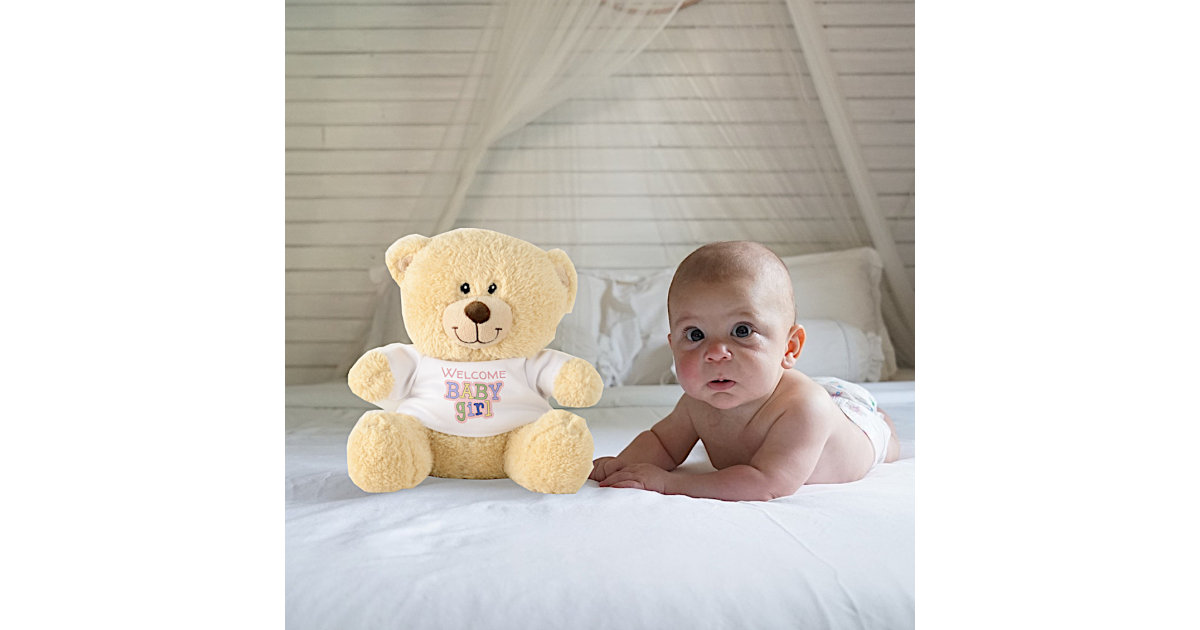 New Baby Girl First Teddy Bear | Zazzle