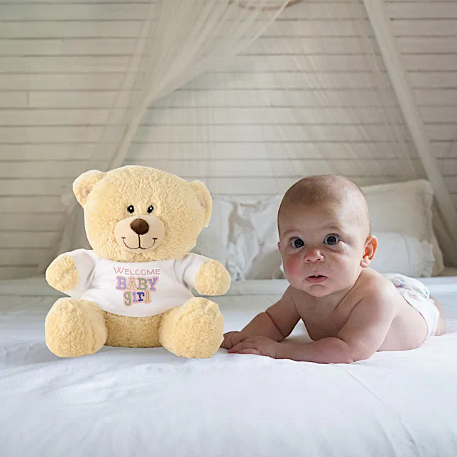 New Baby Girl First Teddy Bear | Zazzle