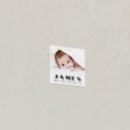 New baby newborn name date length weight photo foil prints | Zazzle