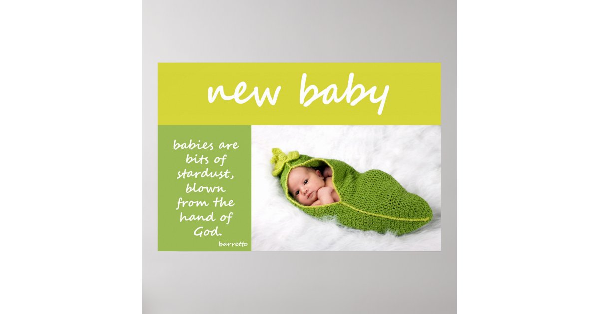 New baby poster | Zazzle