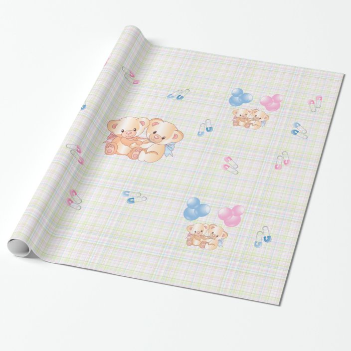 New Baby Teddy Bears Wrapping Paper | Zazzle.com