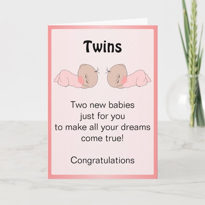 New Born Baby Twins Card | Zazzle.com