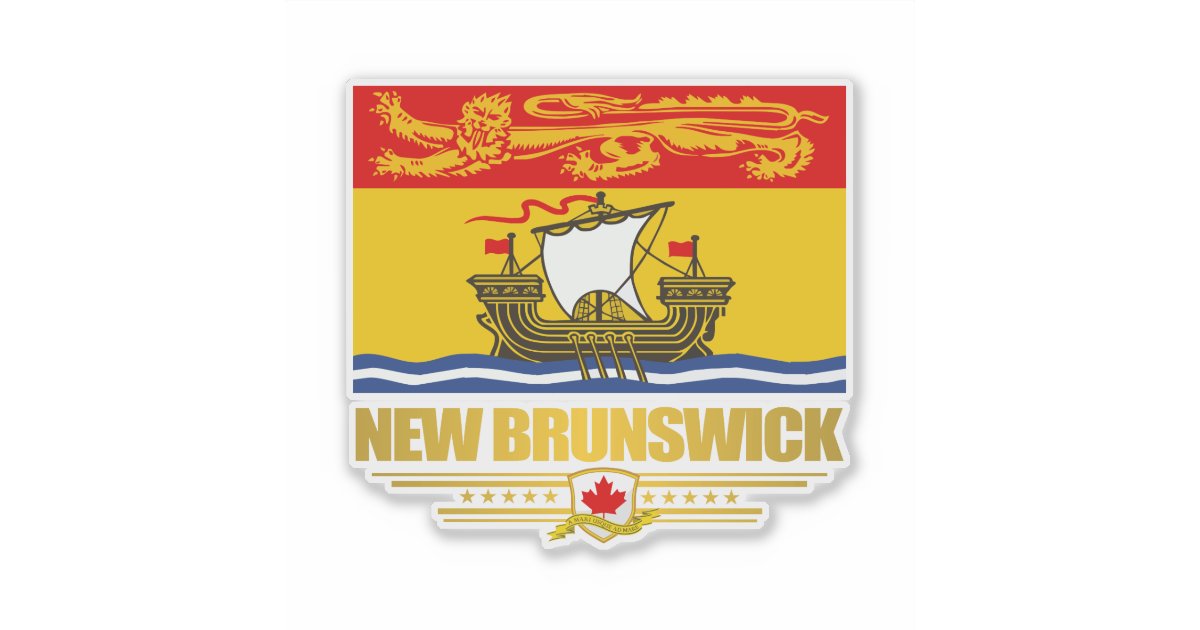 New Brunswick Flag Sticker | Zazzle