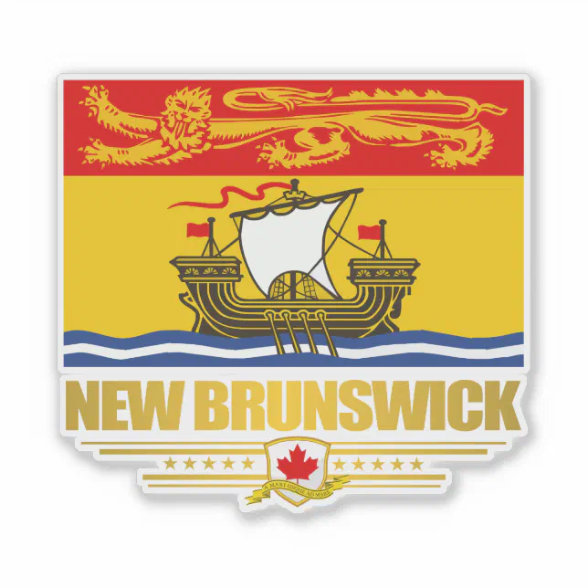 New Brunswick Flag Sticker | Zazzle