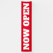 New Business Now Open Red White Large Outdoor Sign | Zazzle