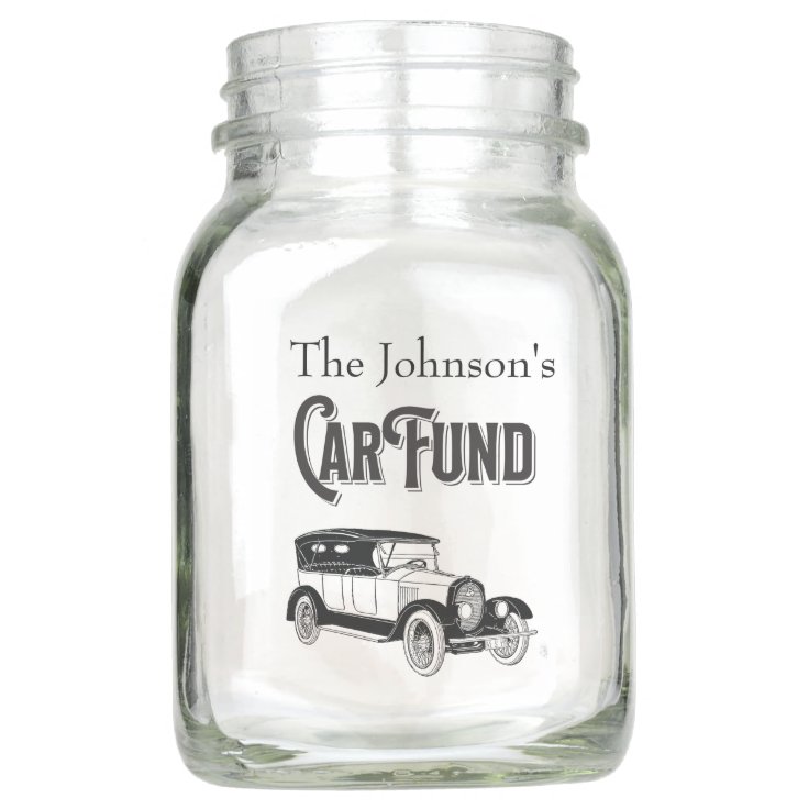 New Car Fund Money Jar | Zazzle