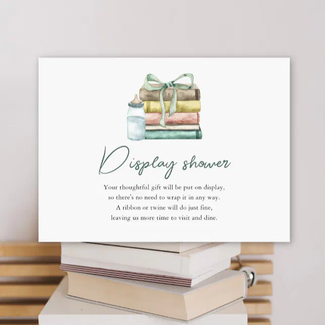 New Chapter Baby shower Display shower Enclosure Card | Zazzle